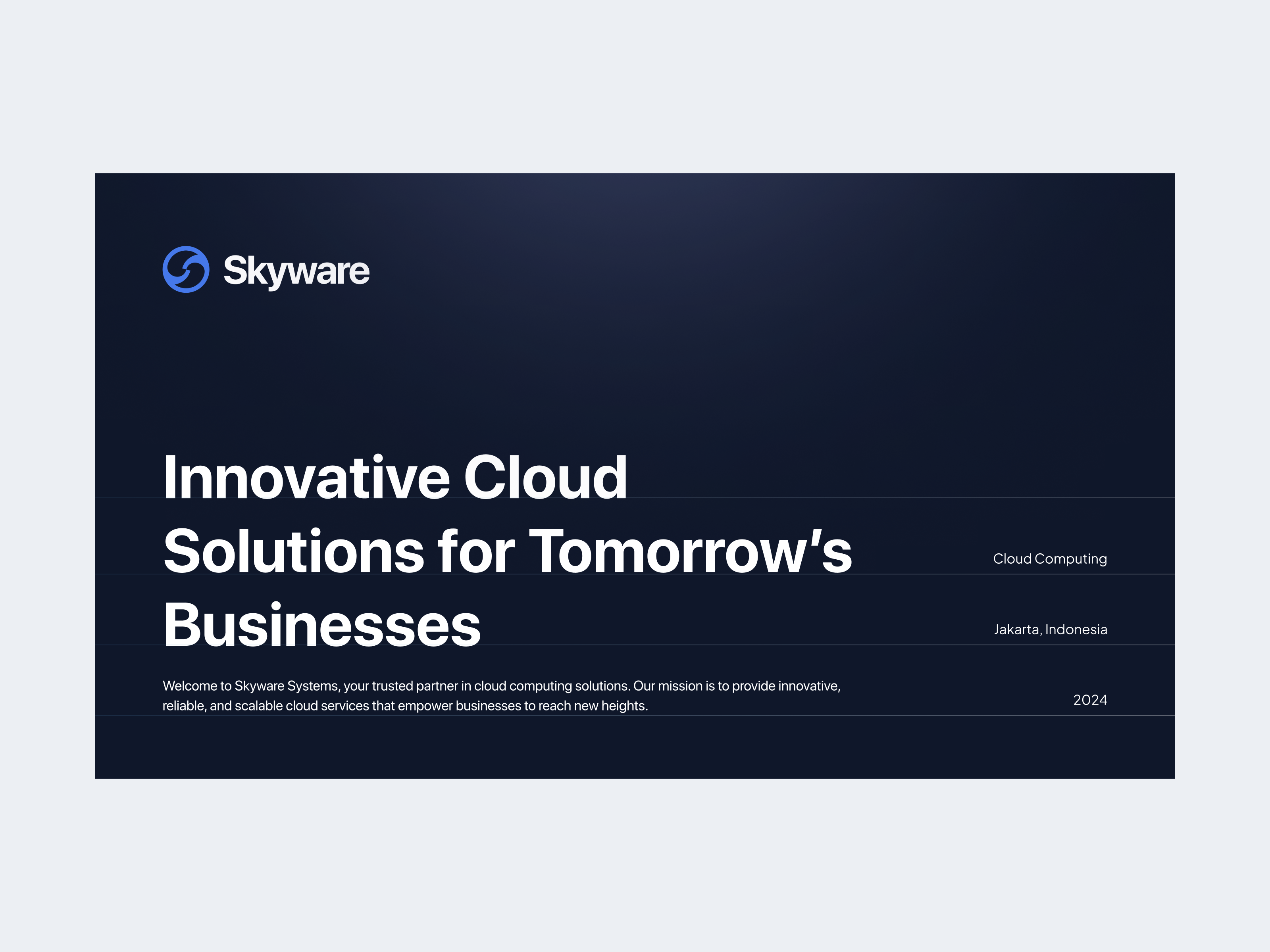 Skyware Systems - Pitchdeck by Dipa Branding for Dipa Inhouse on Dribbble