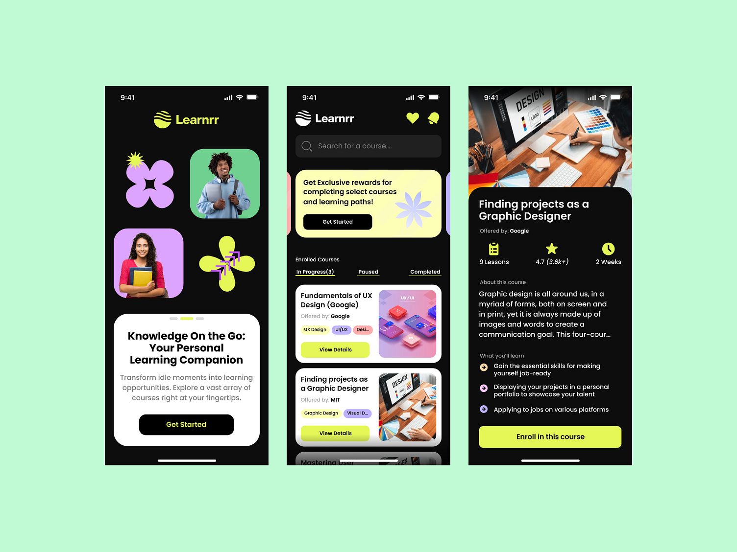 E-Learning App UI Design by Designetri on Dribbble