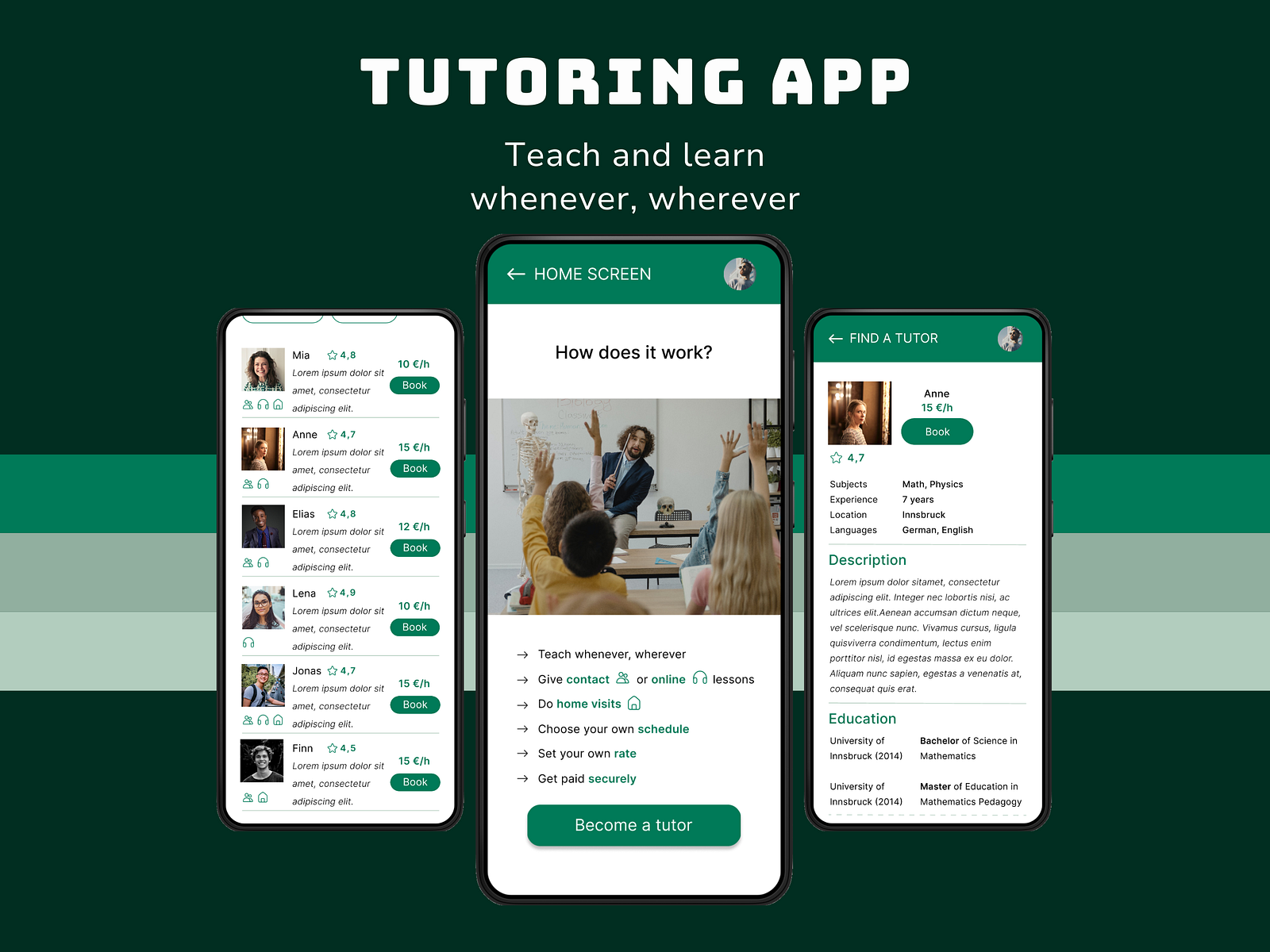Tutoring app by Lisete on Dribbble
