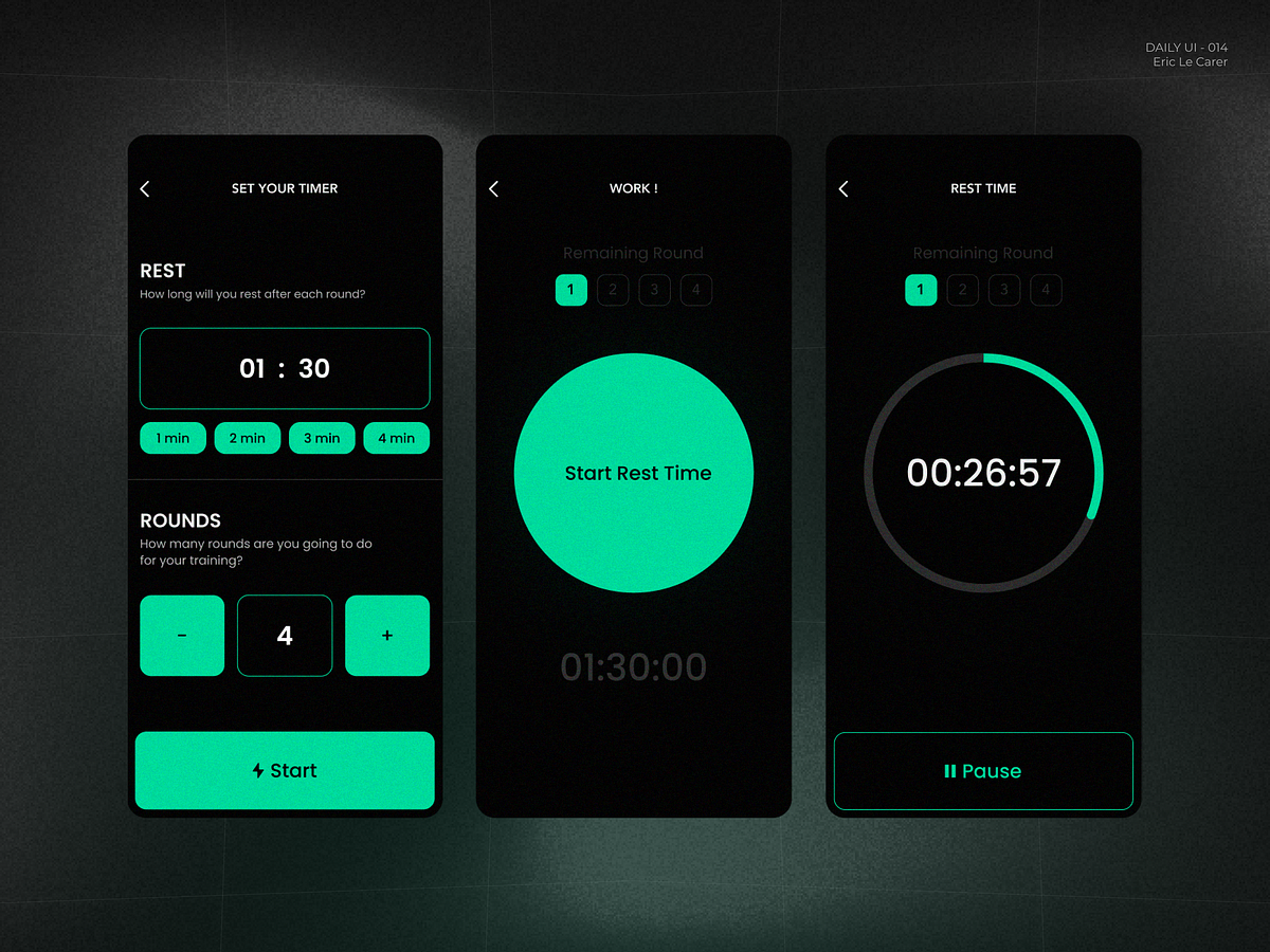 Countdown Timer - Daily UI 014 by Eric Le Carer on Dribbble