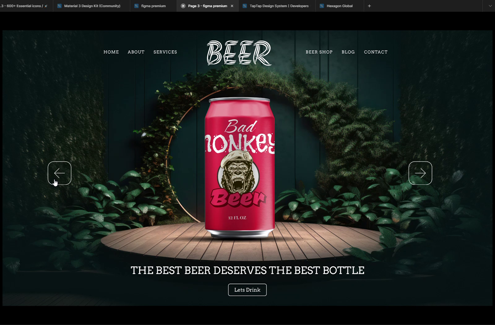 BEER Landing Page design by Md Jahid Hasan Joy on Dribbble