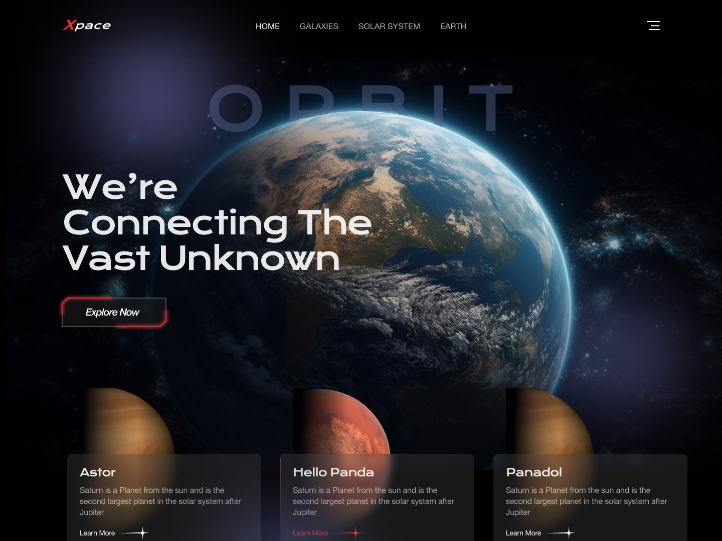 Xpace Universe Webpage by Aman Suwaliya on Dribbble