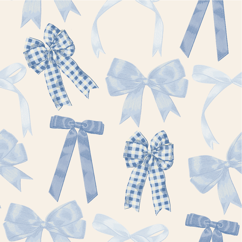 Blue Bows Pattern by Andrea Rochelle on Dribbble