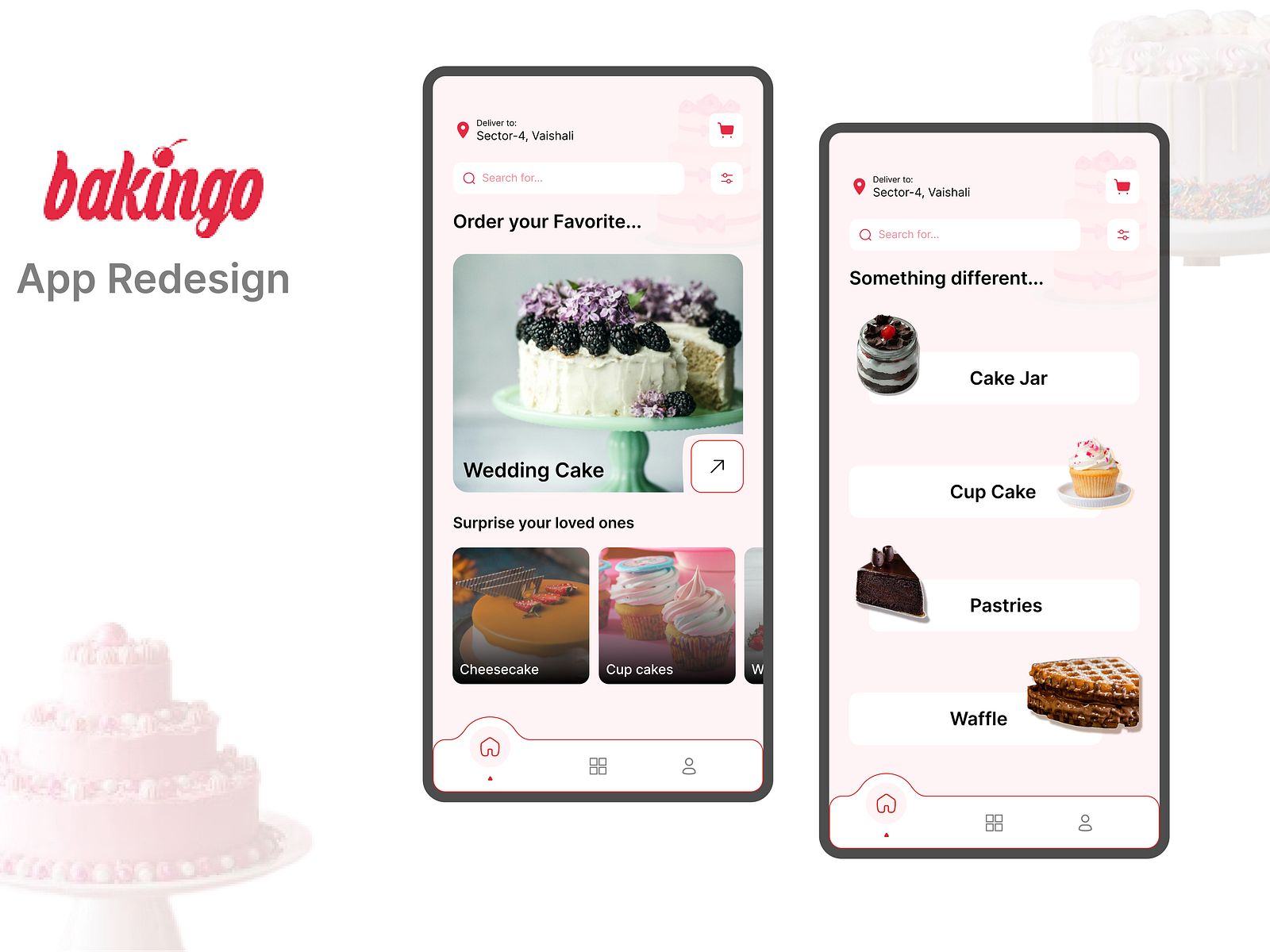 Mobile App Redesign: Bakingo by Ananya Garg on Dribbble