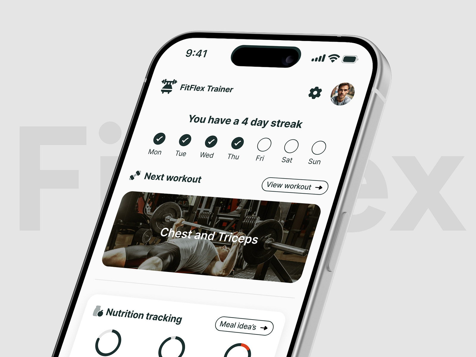 Fitflex Trainer - Home Dashboard by Marcus Handa on Dribbble