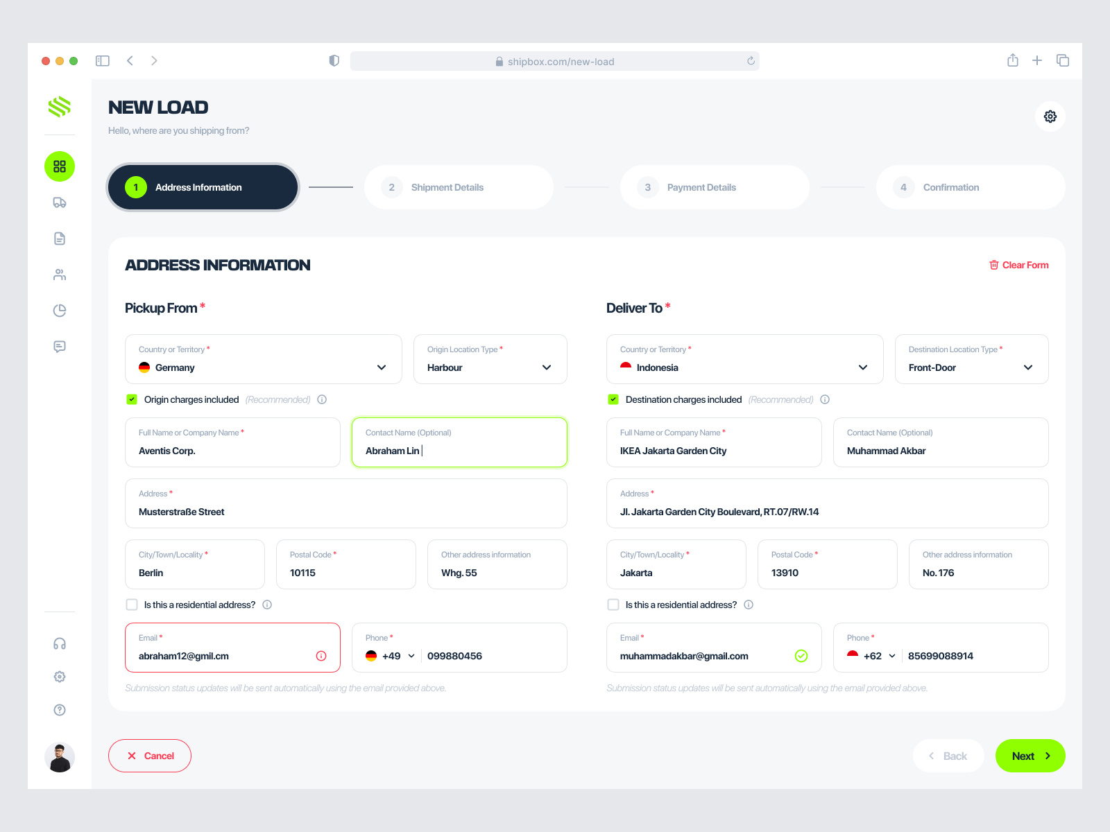 Shipbox - Create Shipment Page by Akmal⚡ on Dribbble