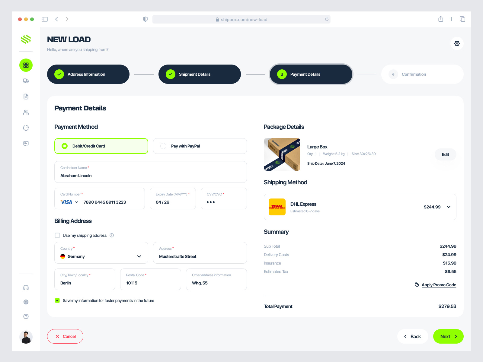 Shipbox - Create Shipment Page by Akmal⚡ on Dribbble