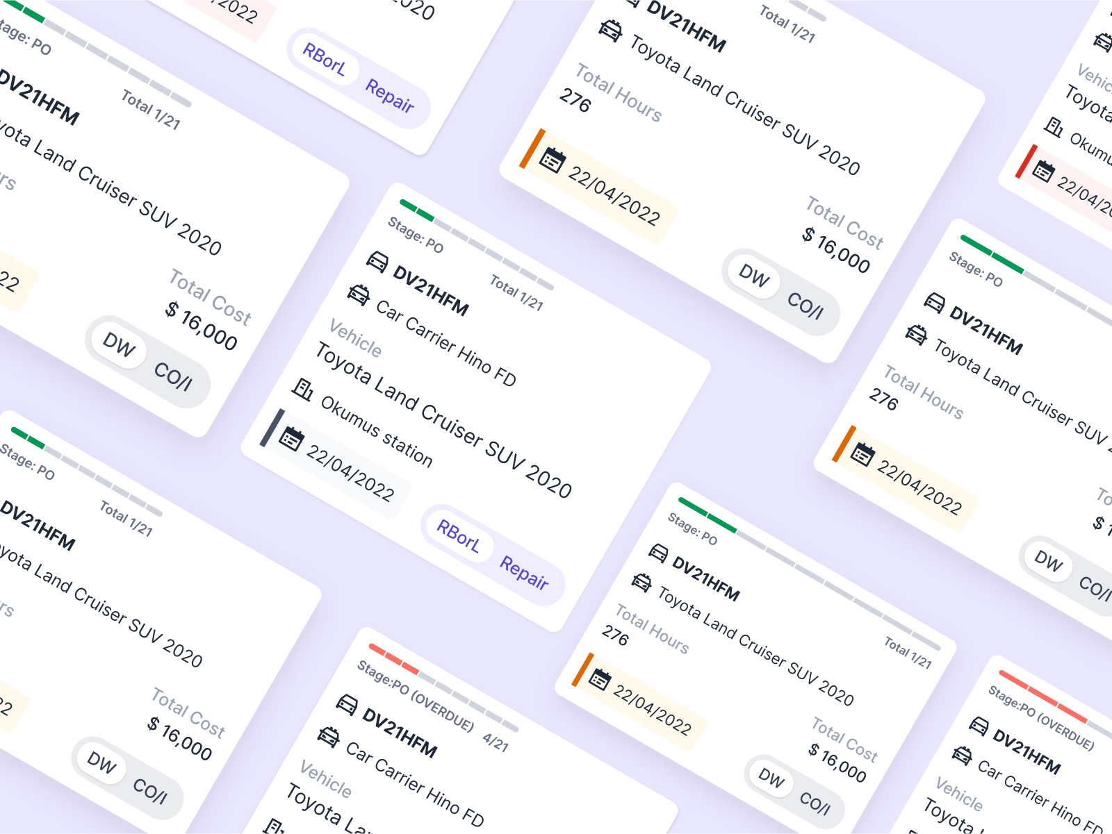 Kanban-Style Bodyshop Repair Tracker by Janindu Ranawake on Dribbble