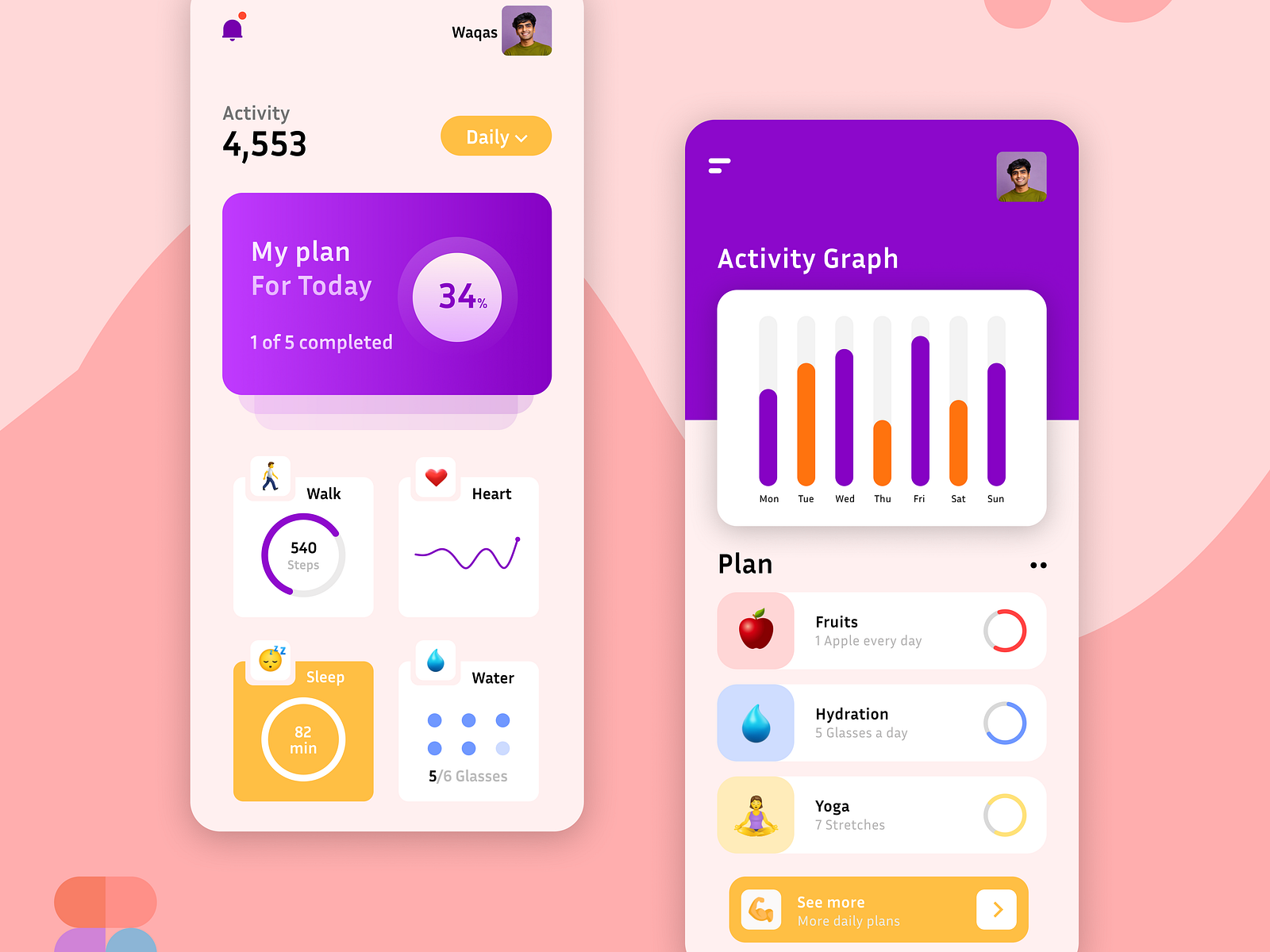 A Simple Fitness app Ui design by Tooba on Dribbble