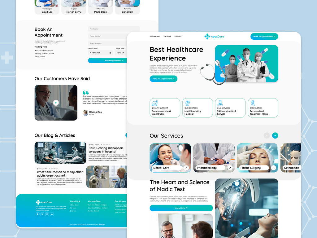 Medical Appointment Scheduling Website by Dolphin Web Solution on Dribbble