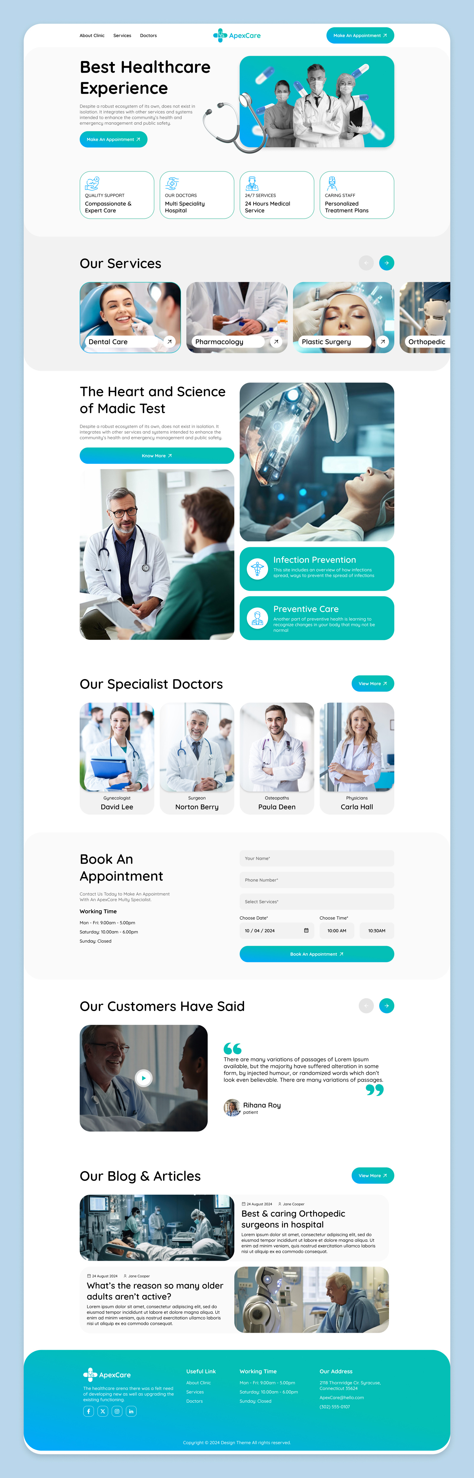 Medical Appointment Scheduling Website by Dolphin Web Solution on Dribbble