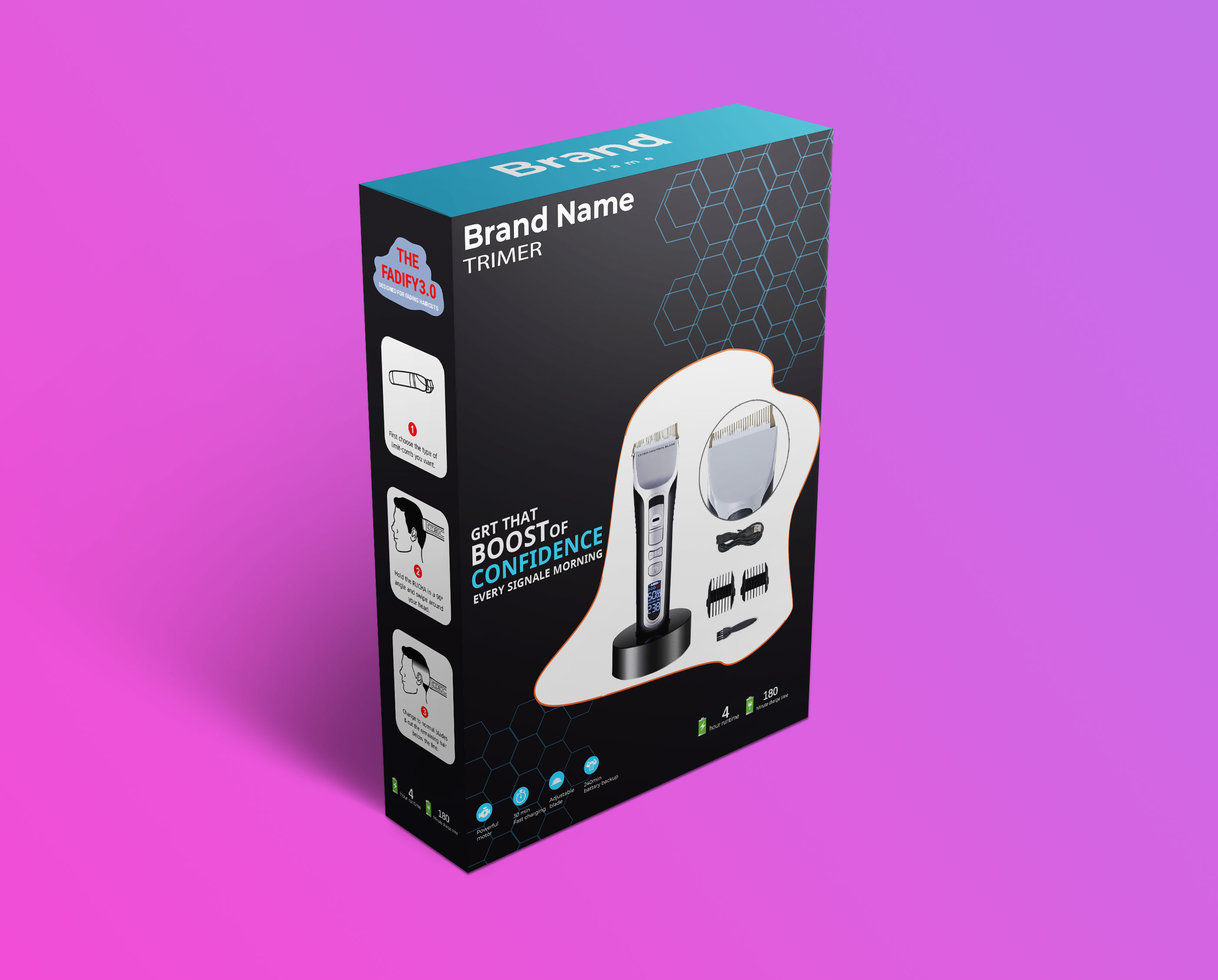 Electric Trimmer box design by Harun M.H Harun on Dribbble