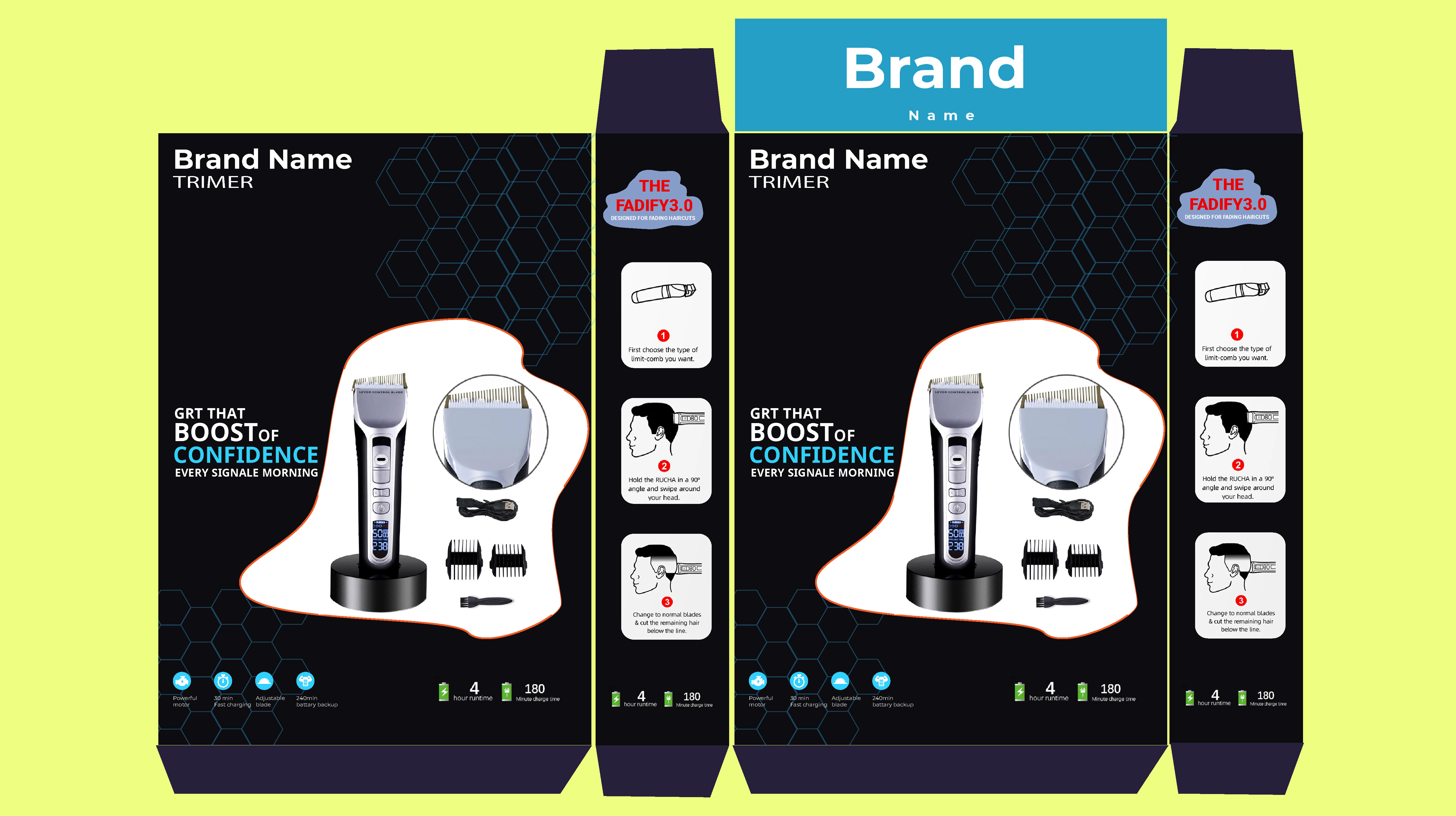 Electric Trimmer box design by Harun M.H Harun on Dribbble
