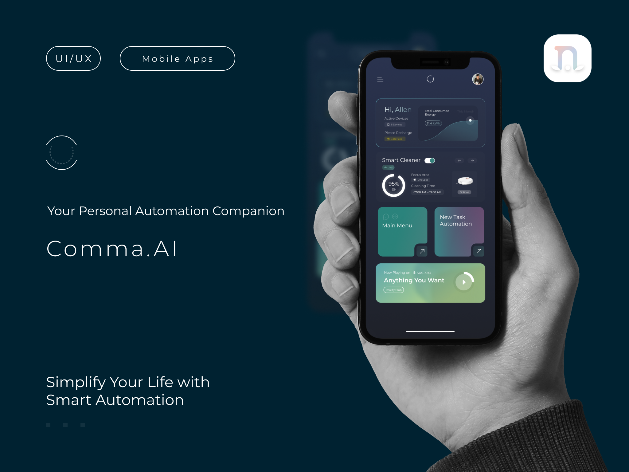 Comma AI - Automated Daily Routines App by Steve Newseed on Dribbble