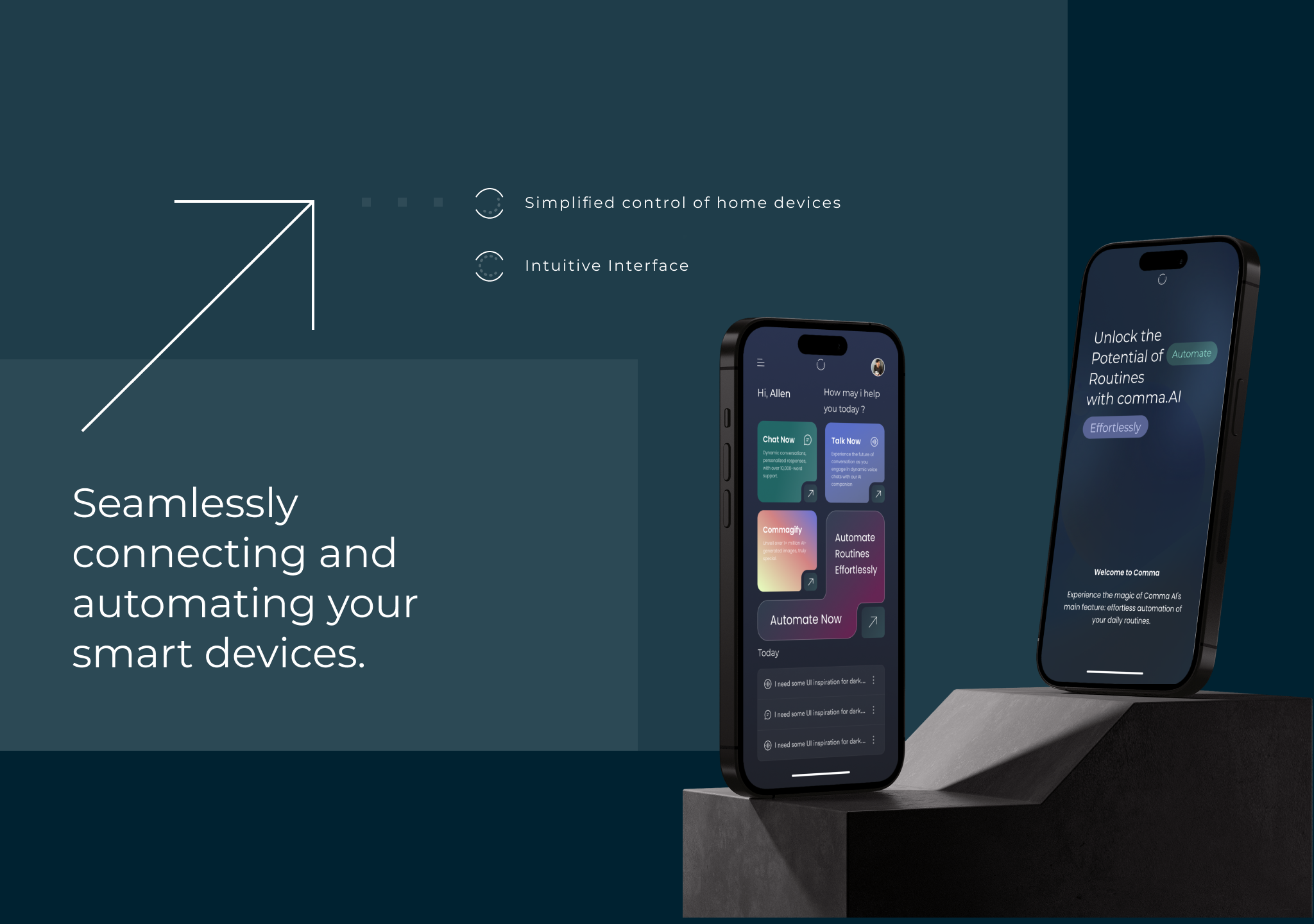 Comma AI - Automated Daily Routines App by Steve Newseed on Dribbble