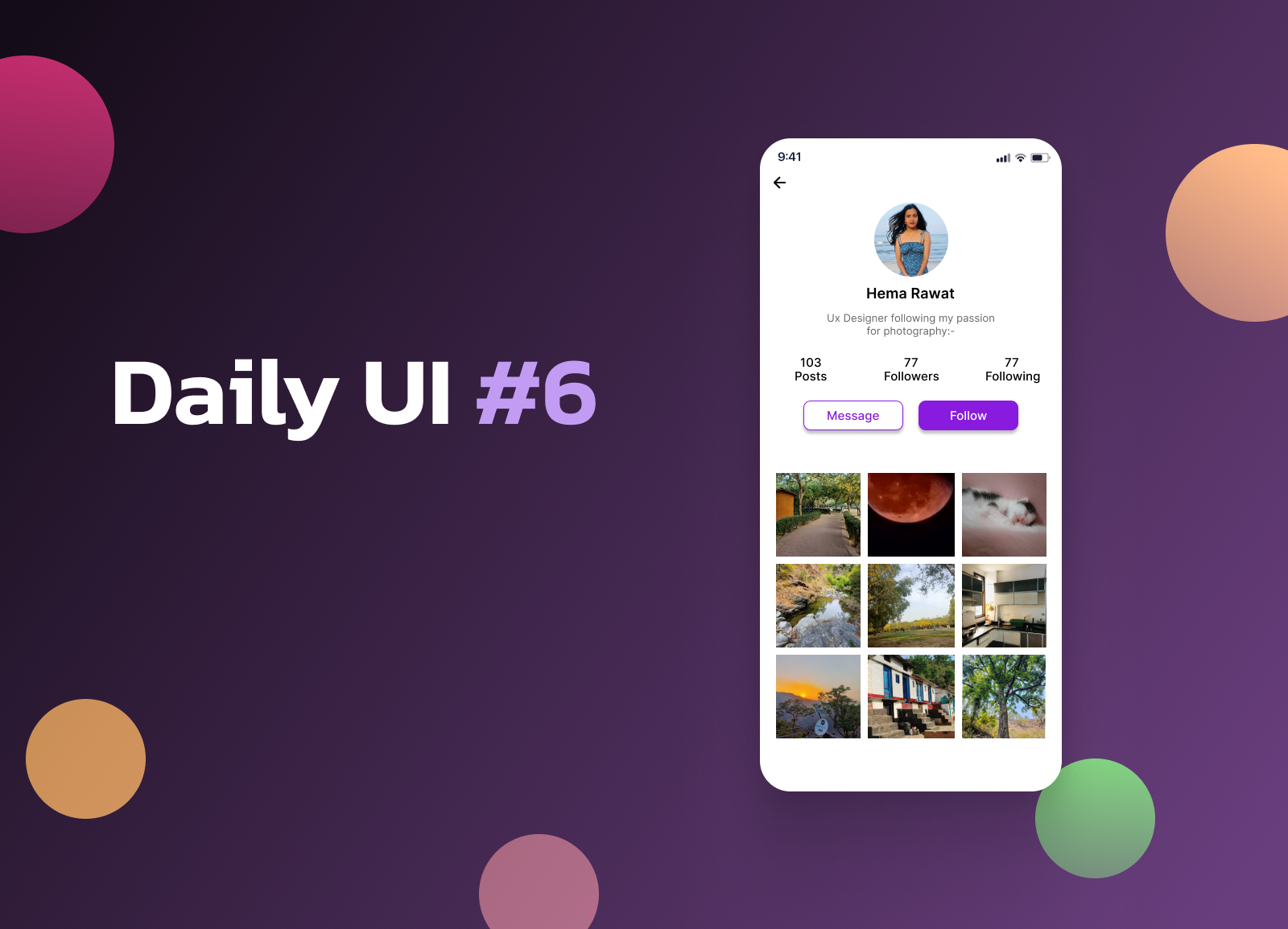 Daily UI #6 by Hema Rawat on Dribbble