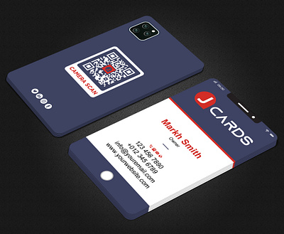 phone business card design by Ekramul Hossen on Dribbble