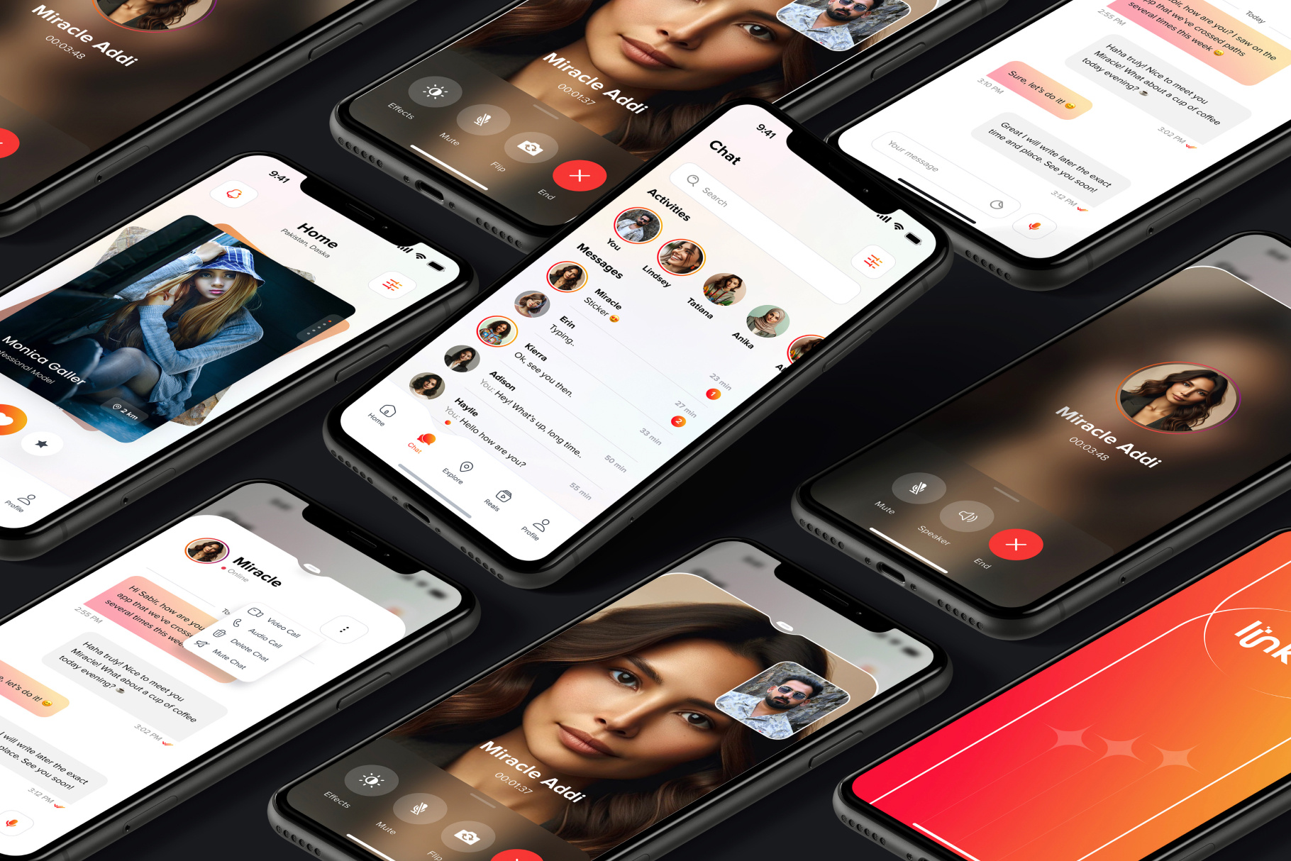 LinkUp Dating Mobile App UI Kit by Sabir_designbox on Dribbble