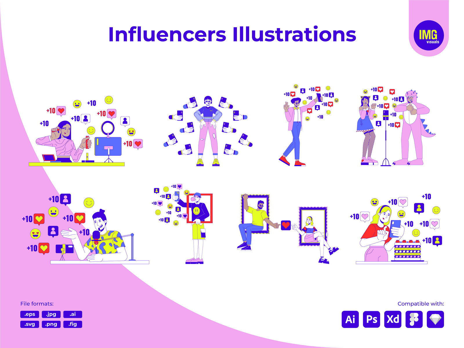 Influencers Vector Illustration by IMG visuals on Dribbble
