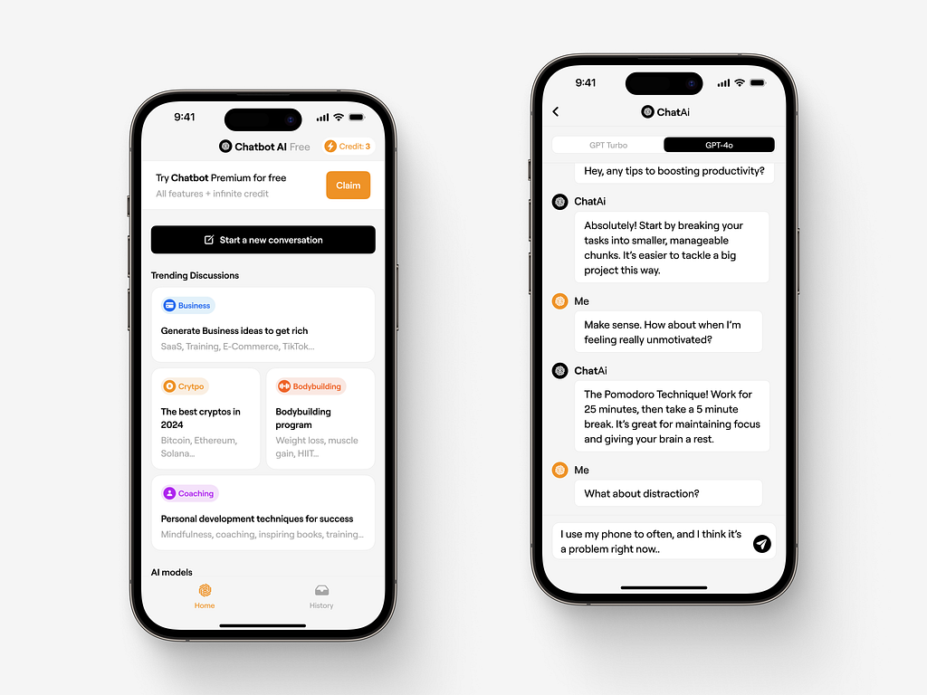 ChatBot Ai - iOS App by Simon Frouz on Dribbble