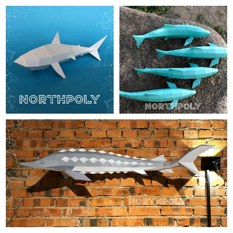 PAPERCRAFT SEA ANIMALS by Ilya Gurko on Dribbble