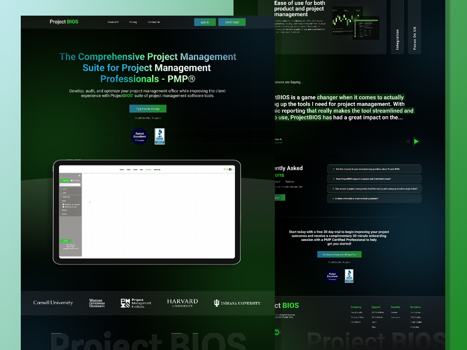 ProjectBIOS Website UI UX Design by Fahad Ahmed on Dribbble