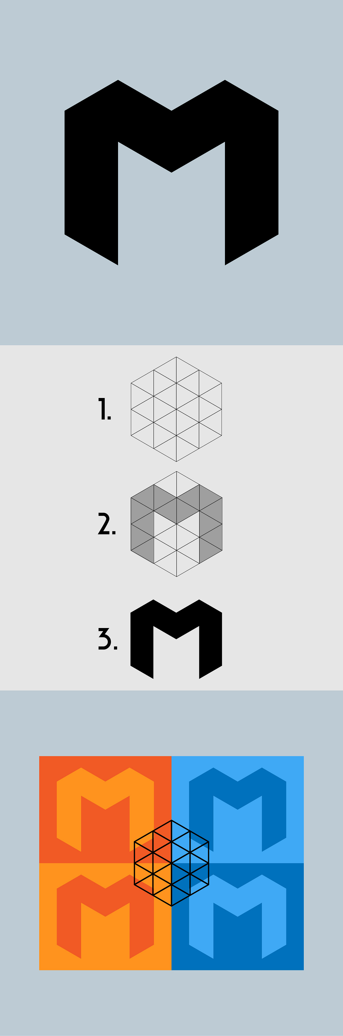 Letter M logo using grids by Alexander Vasquez on Dribbble