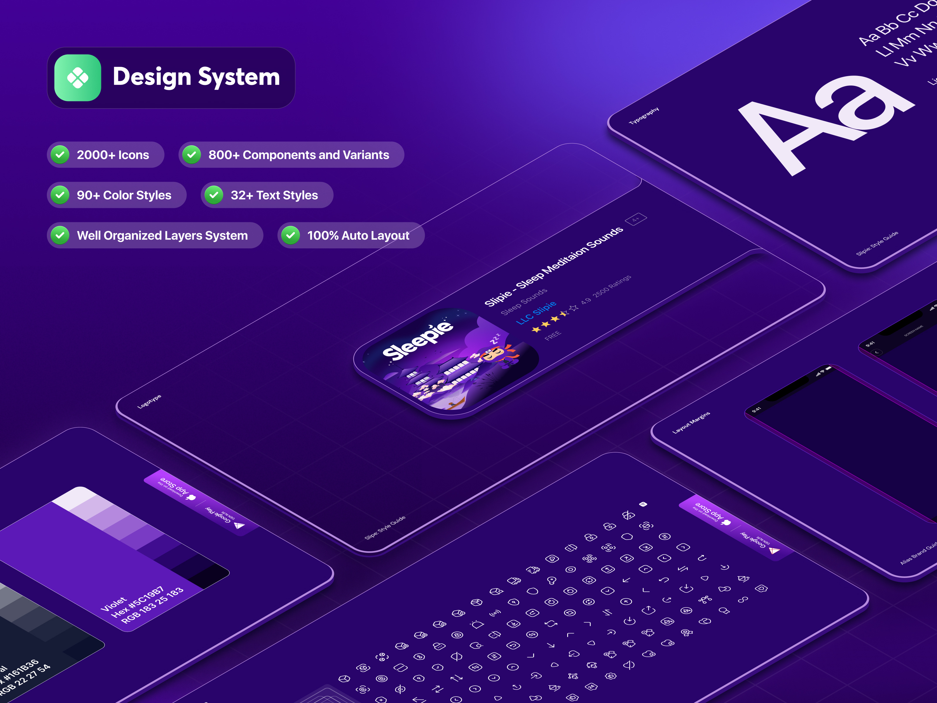 Sleepie - Sleep Sounds & Meditation Mobile App by Di Smolskii on Dribbble