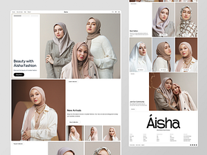 Áisha - Islamic Fashion Website by Muhammad Dani Asyrofi for Kretya Studio on Dribbble