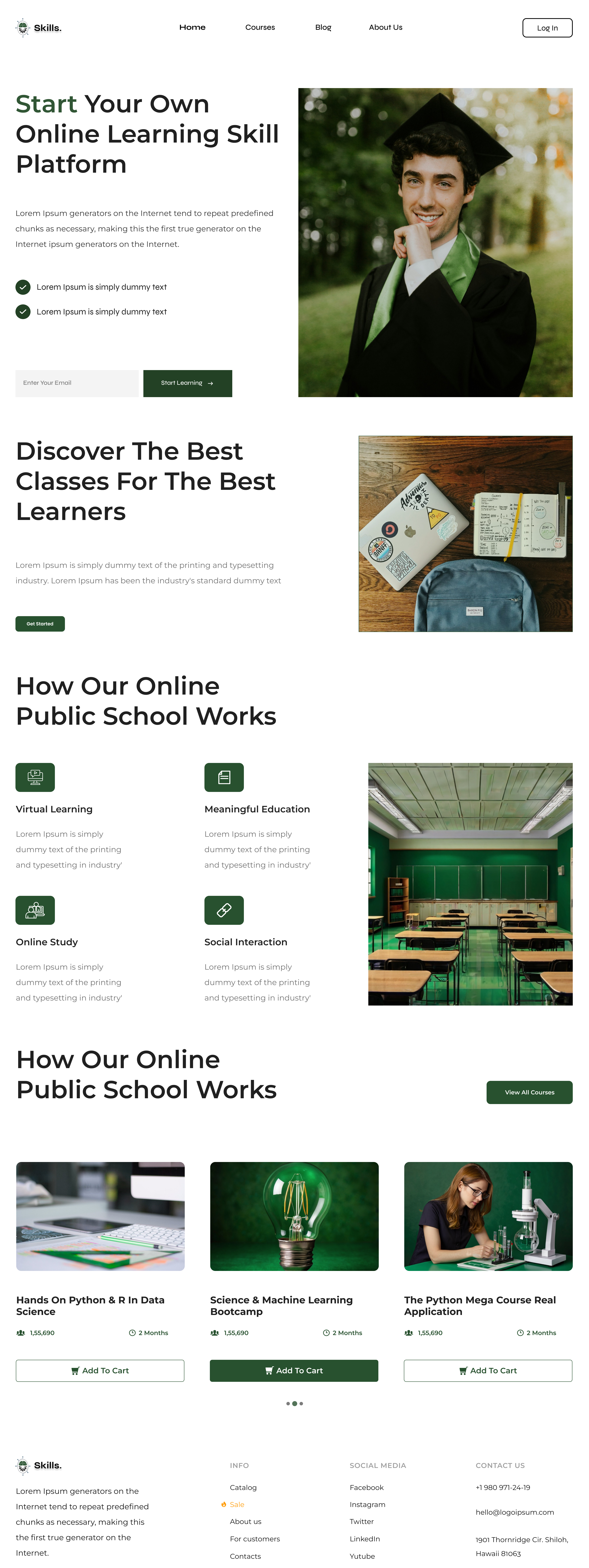 Education Homepage designs, themes, templates and downloadable graphic ...