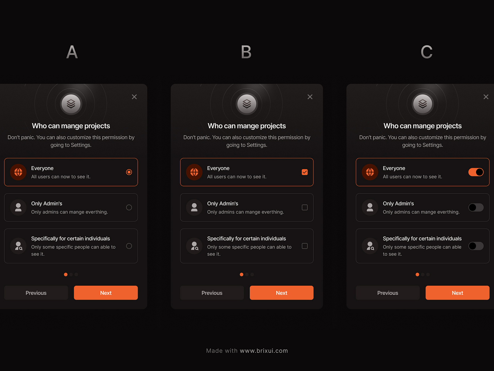 A- Radio, B- Checkbox, C- Toggle. by Akash Pandey on Dribbble A- Radio, B- Checkbox, C- Toggle. by Akash Pandey on Dribbble