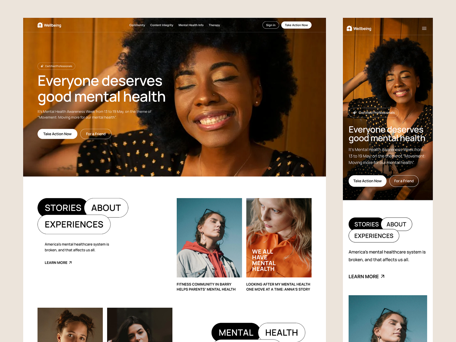 WellBeing / Landing Page by Ayush Jangra for Bruvvv on Dribbble