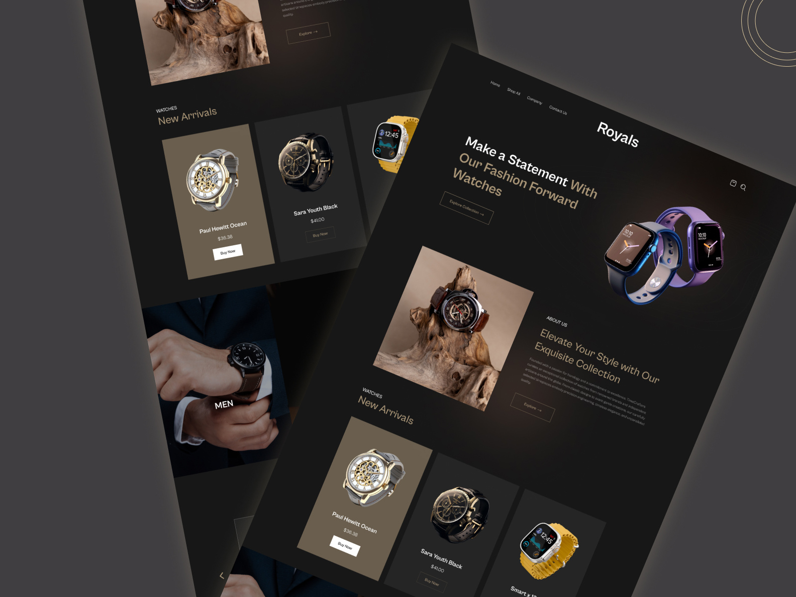 Watches⌚ Website UI Design by IndyLogix Solutions on Dribbble