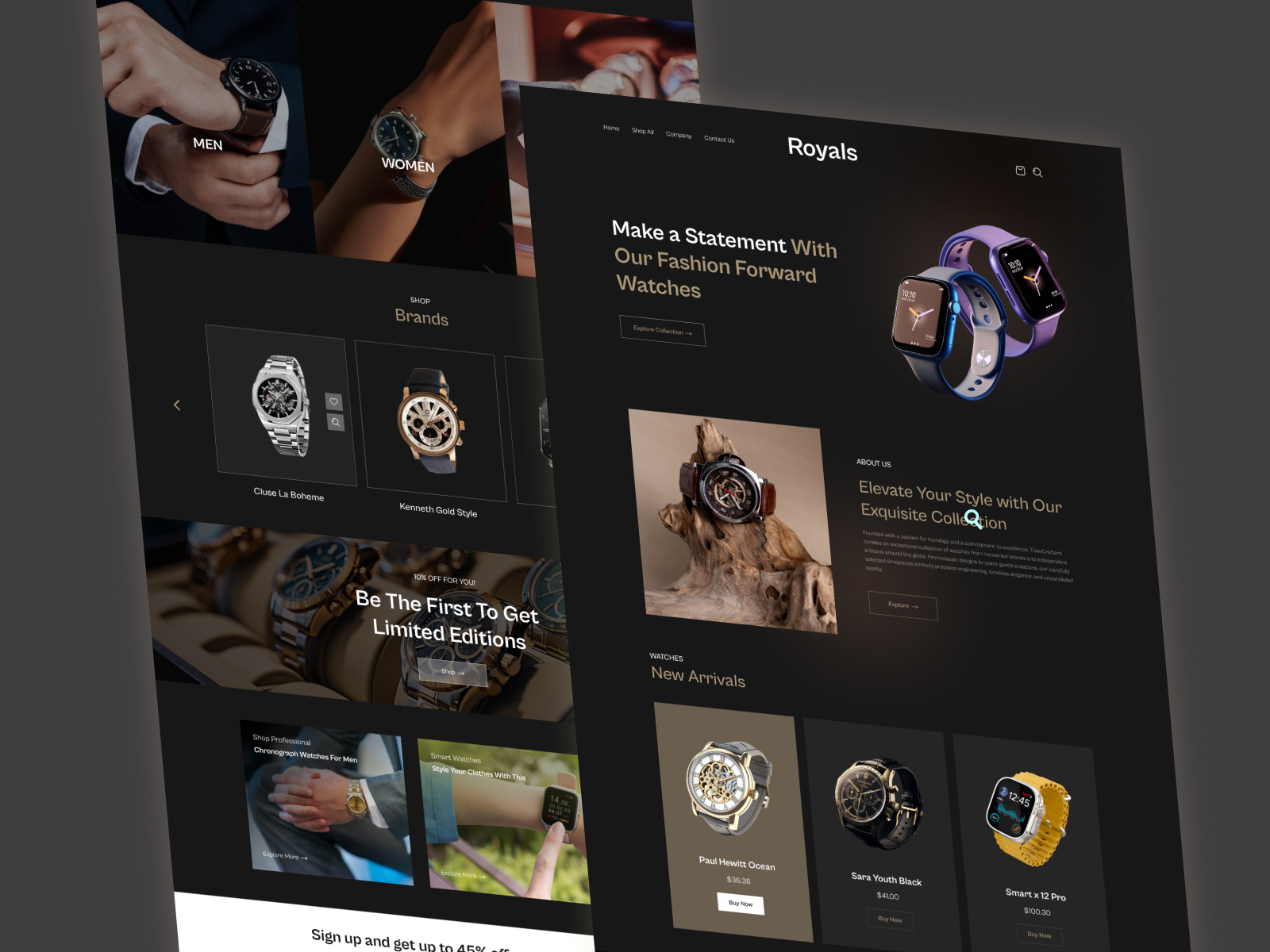 Watches⌚ Website UI Design by IndyLogix Solutions on Dribbble