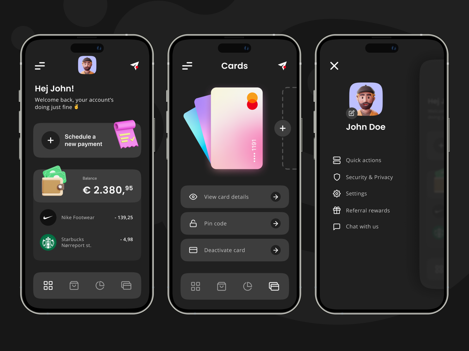 Fintech Banking App | Figma | Mobile App by Khubaib.ETH on Dribbble