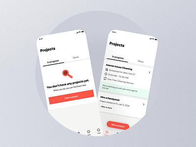 In Progress Project Mobile App Ui by UI Ants on Dribbble