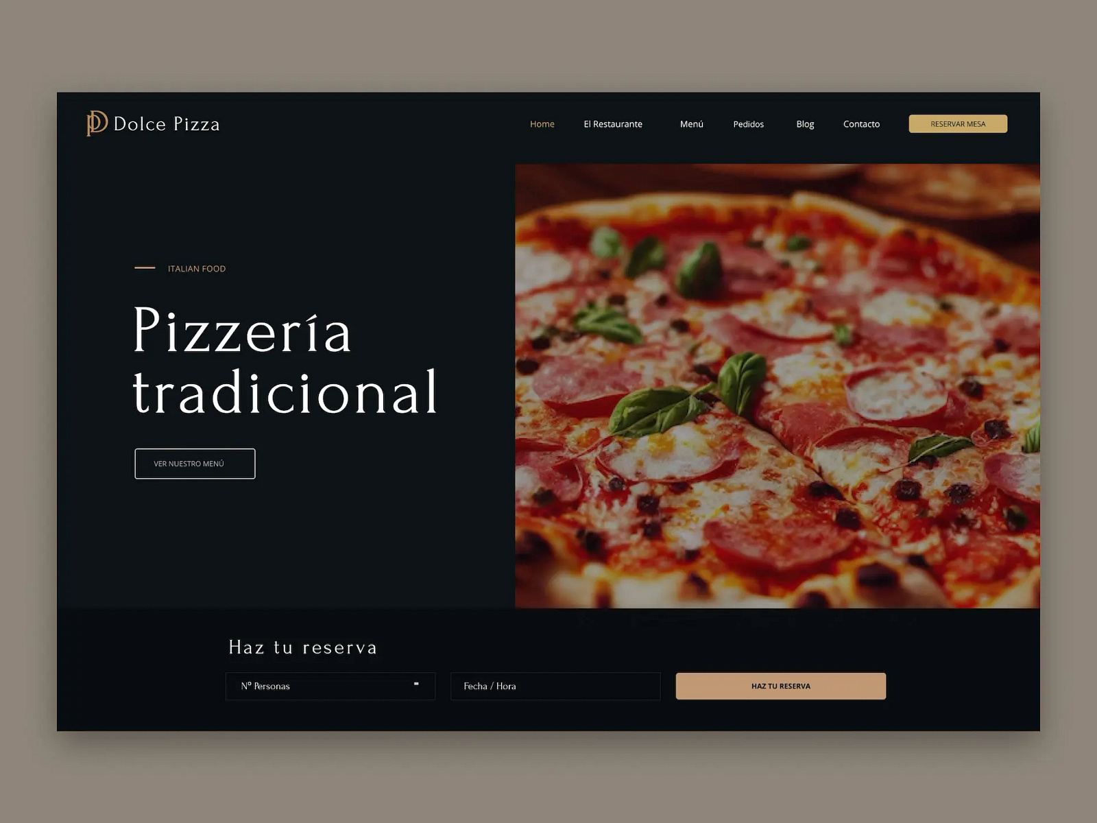 Pizza Restaurant Website by Jesús Mora on Dribbble