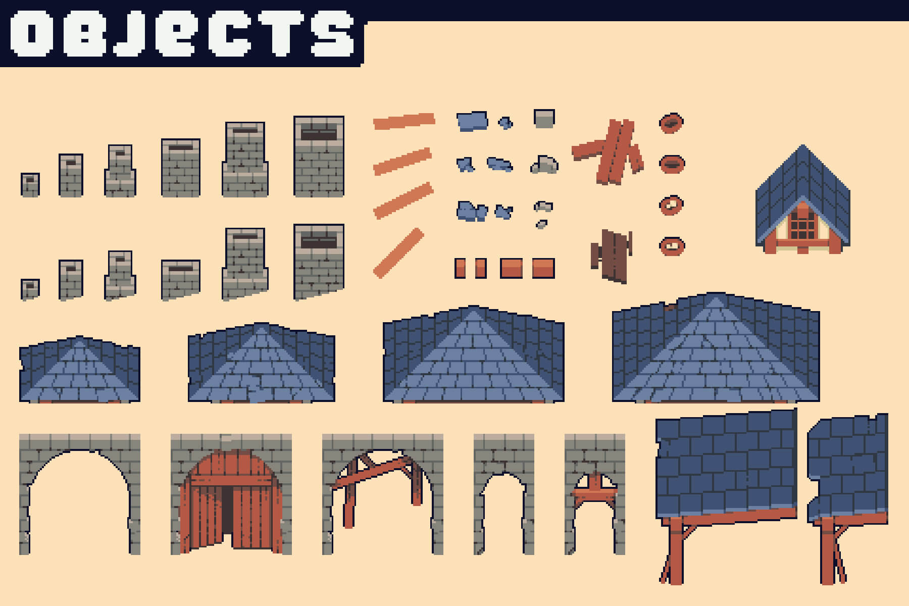 House Constructor for Top-Down RPG Asset Pack by 2D Game Assets on Dribbble