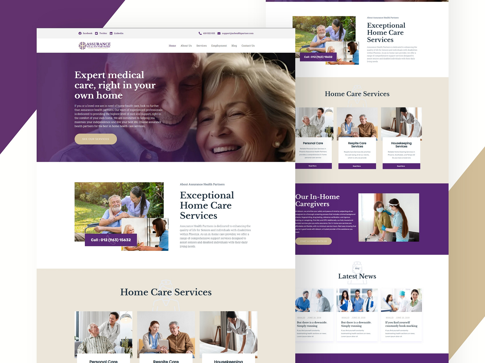 Home care website design by Hafizur Rahman on Dribbble