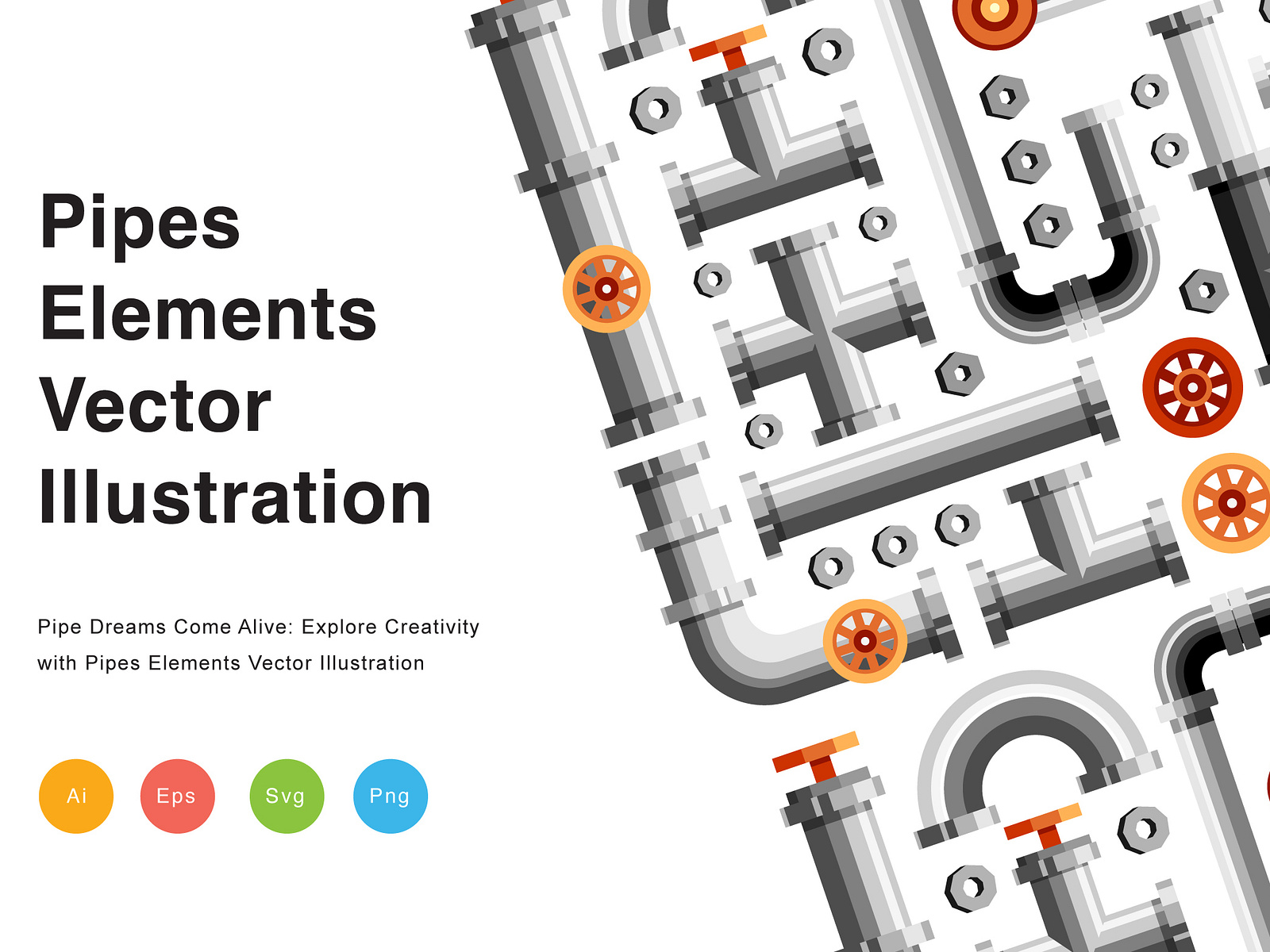 Pipes Elements Vector Illustration by ianmikraz on Dribbble