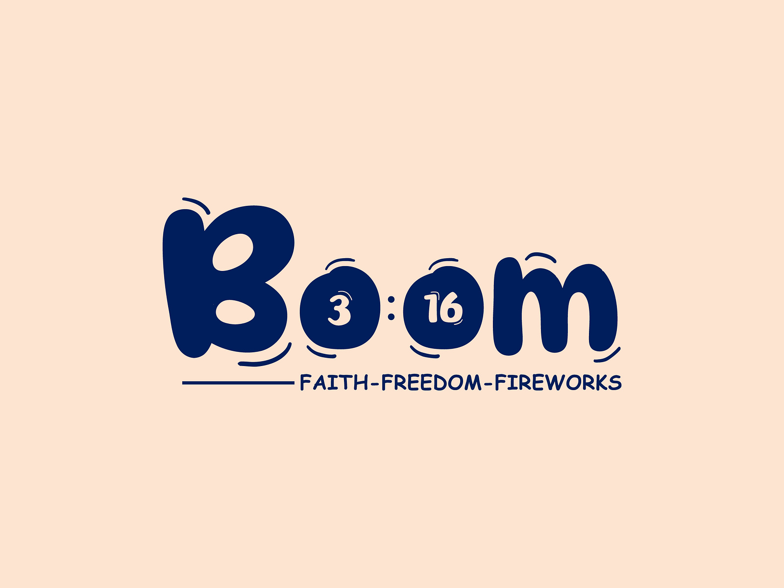 Logo design for Boom 3:16 firework company by Tanvir Chowdhury on Dribbble