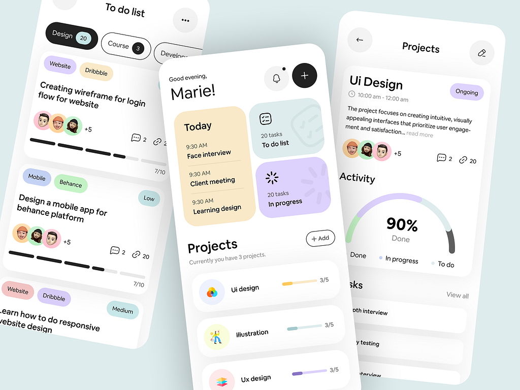 Task Management App | Project Management App Ui by Codzgarage Infotech ...
