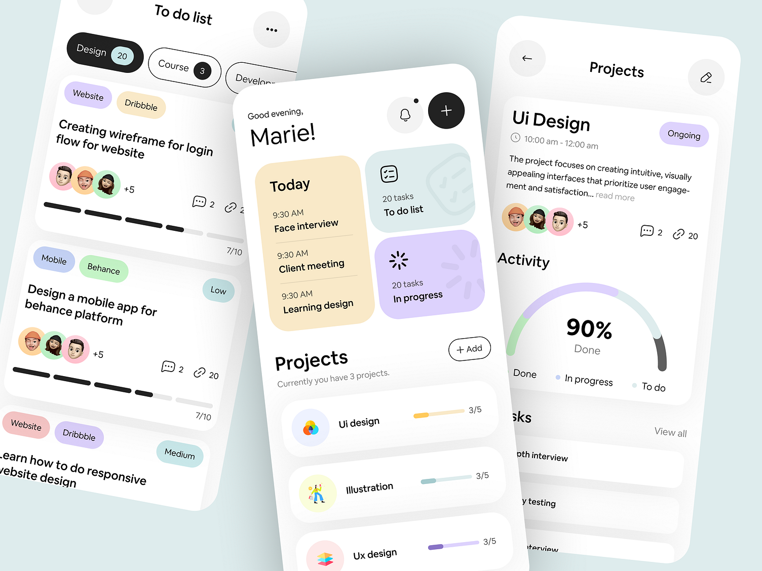 Task Management App | Project Management App Ui by Codzgarage Infotech Pvt Ltd on Dribbble