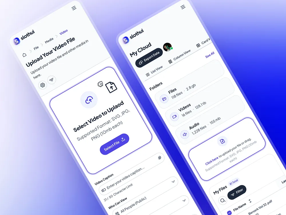 File Upload UI designs, themes, templates and downloadable graphic ...