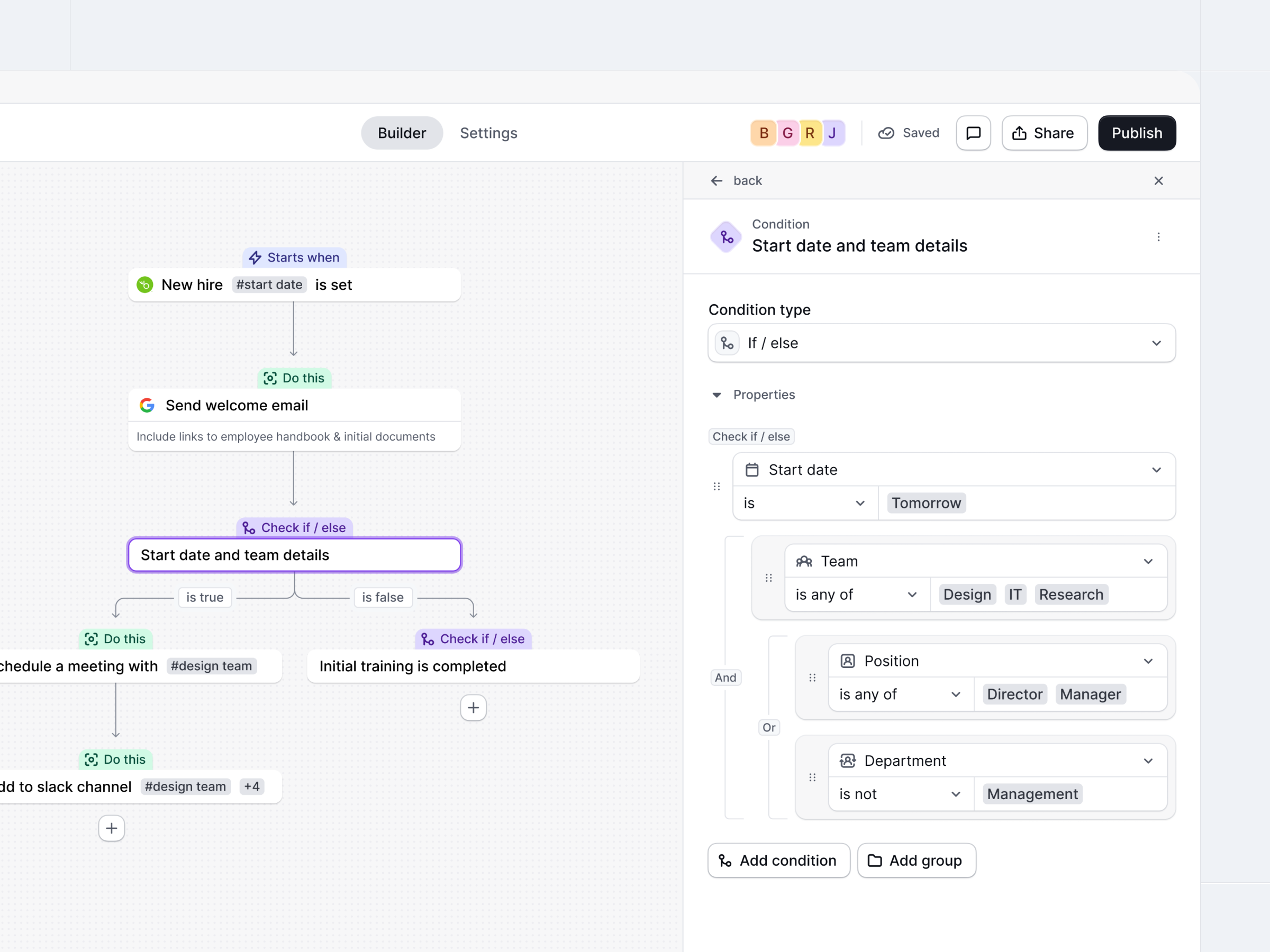 Workflow builder by Jakub Ficek on Dribbble