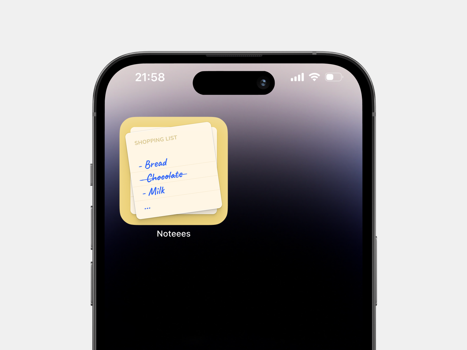 Notes widget by Eugene Doobrovin on Dribbble
