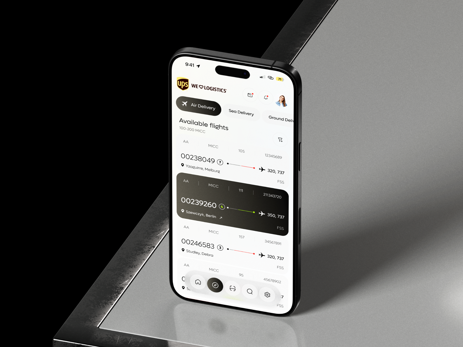 UPS Platform - SaaS Airfreight Delivery Dashboard by Jack R. for ...