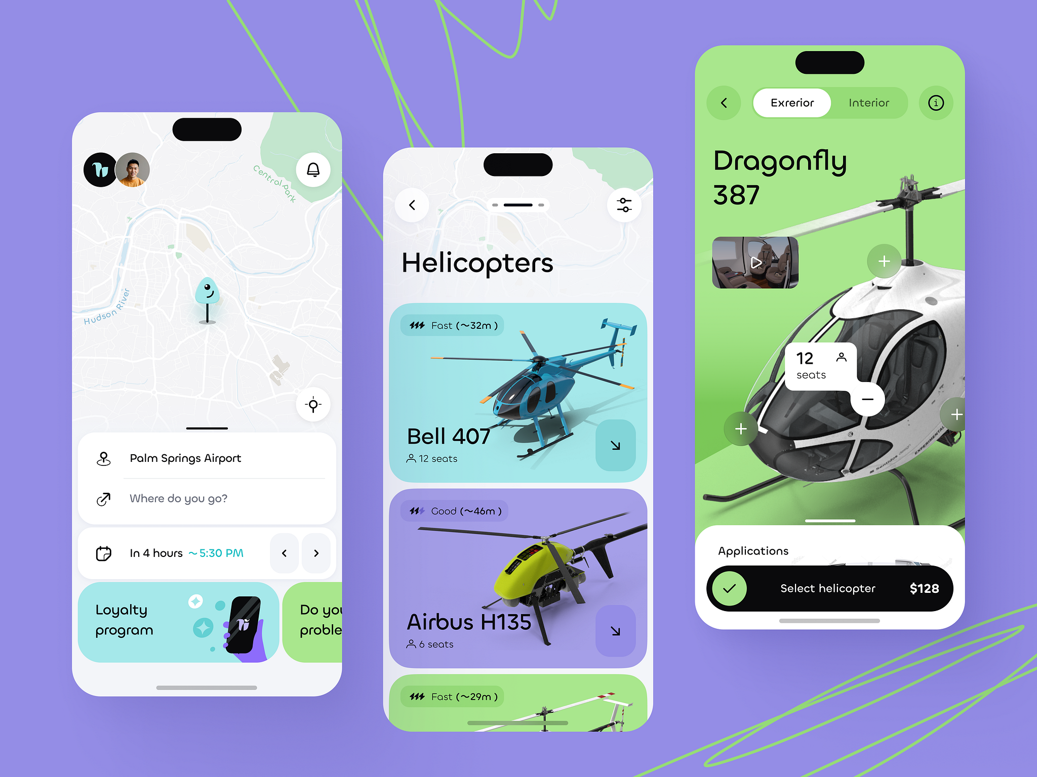 Aviation app design by Anastasia Golovko on Dribbble