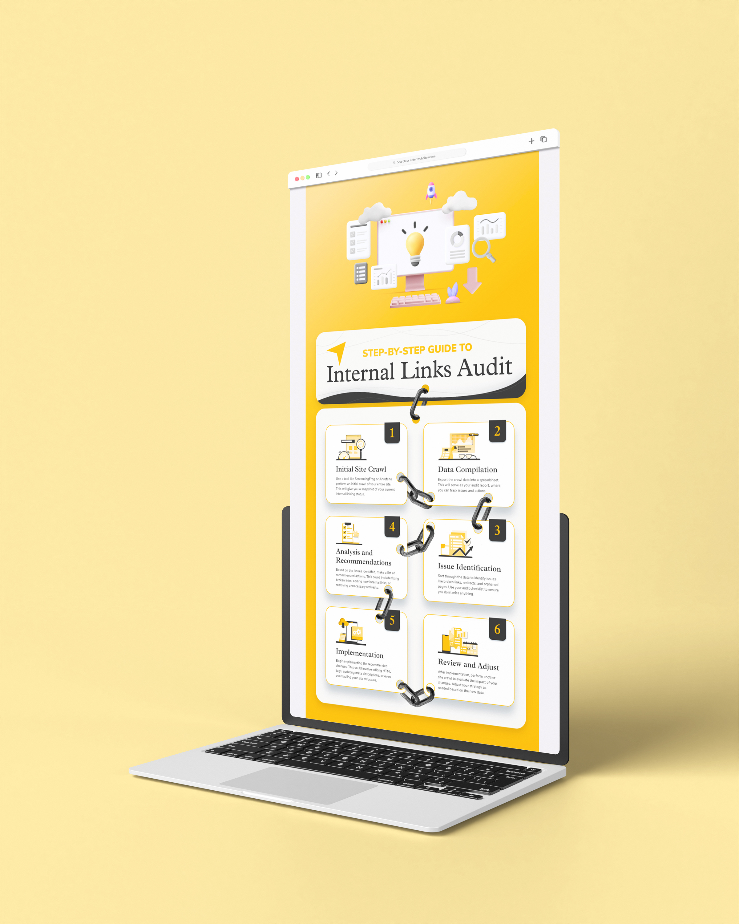Internal Links Audit Infographic by B. Vlad on Dribbble