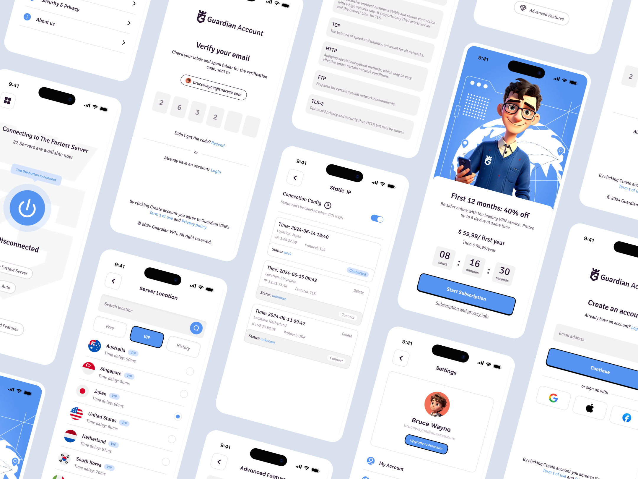 Guardian VPN | Mobile App Design by Nugraha Jati Utama on Dribbble